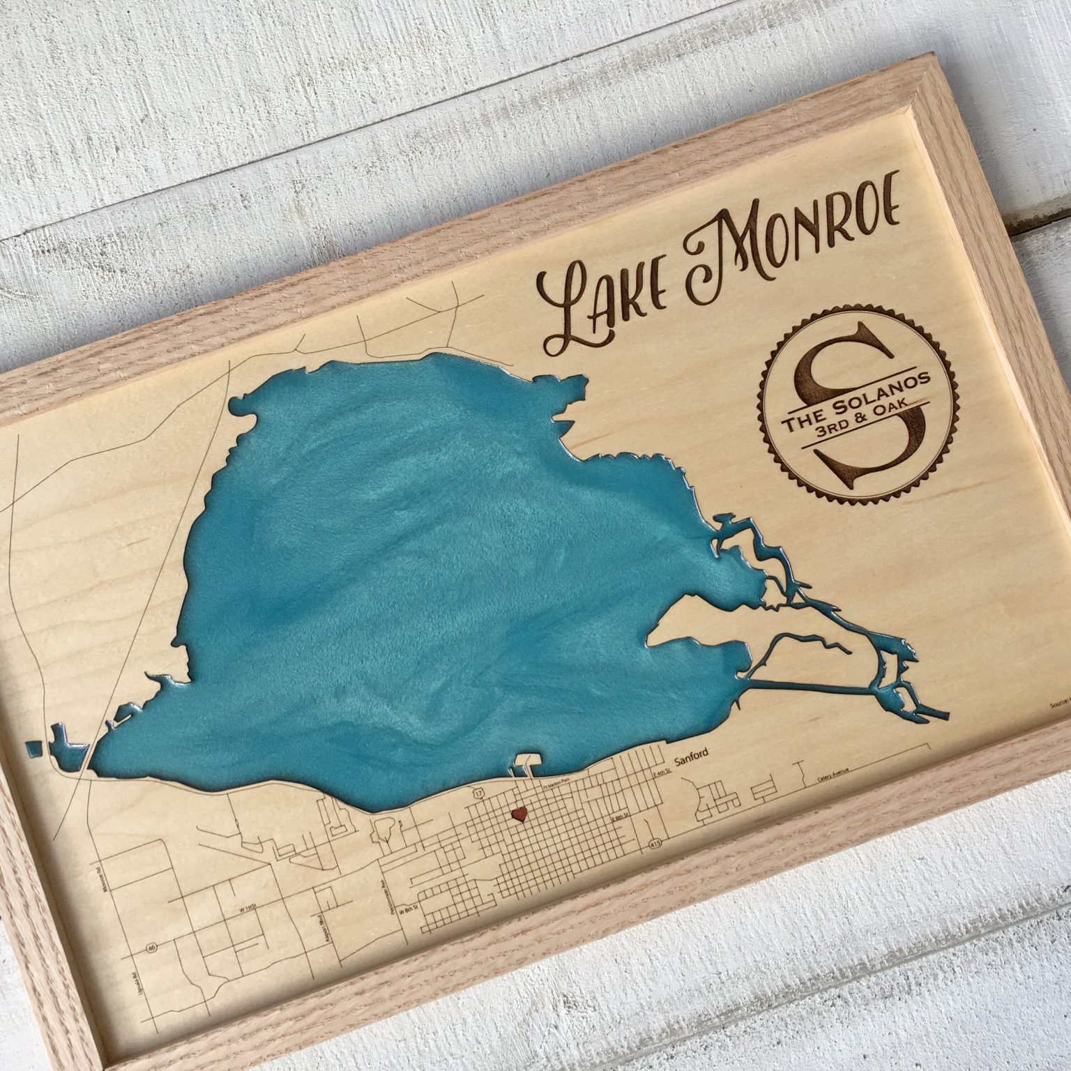 Lake Hickory Resin Map - WhiskerWorks