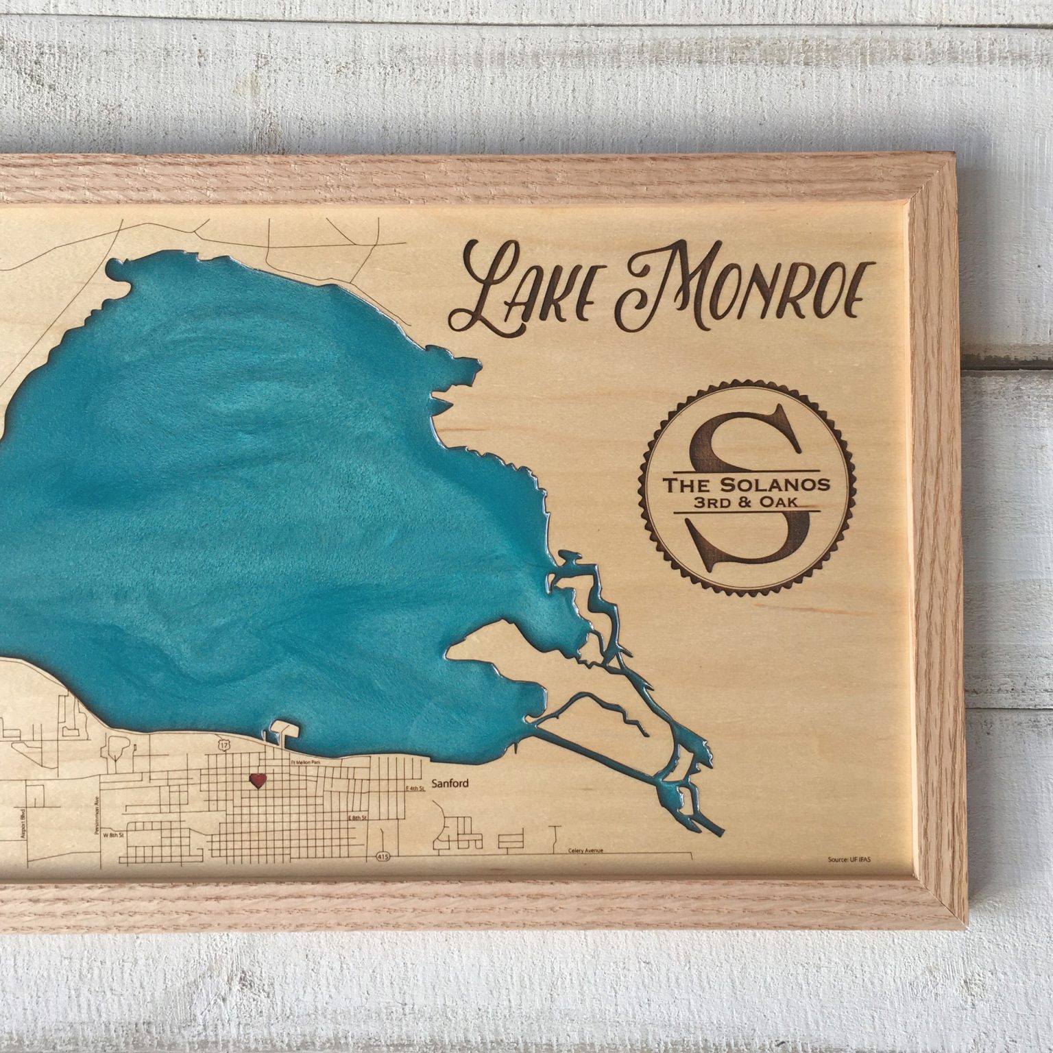 Lake Hickory Resin Map - WhiskerWorks
